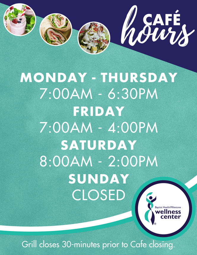 Center Cafe | Baptist Health Milestone Wellness Center