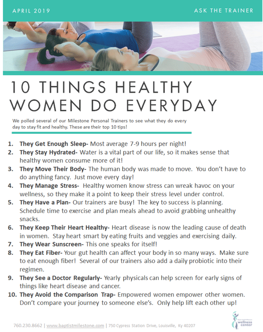 10 Things Healthy Women Do Everyday